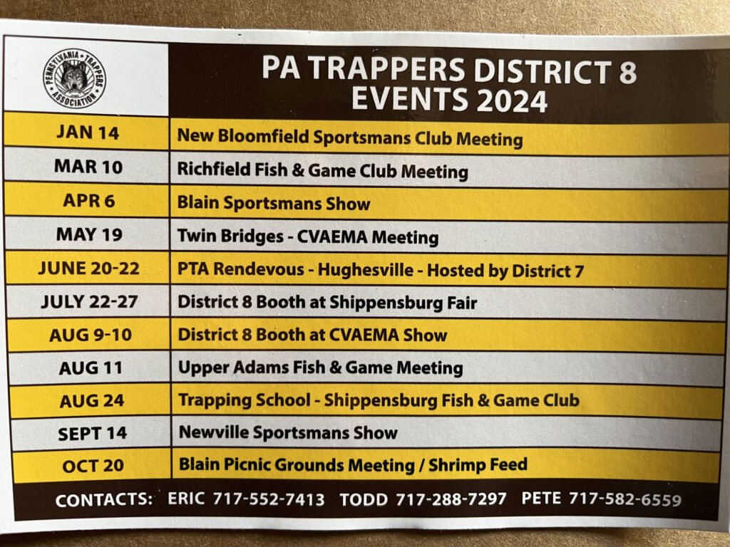 District 8 – Pennsylvania Trappers Association